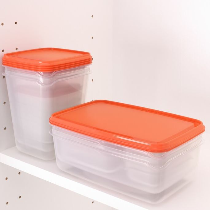 Buy IKEA PRUTA Food Container, Set of 17, Transparent, Orange -Pakistan ...
