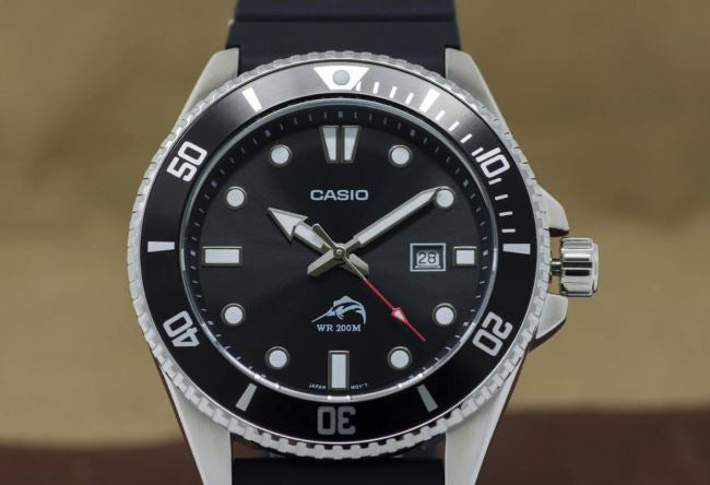 Casio Men’s Black Analog Anti Reverse Bezel Watch FREE SHIPPING – Onepoint