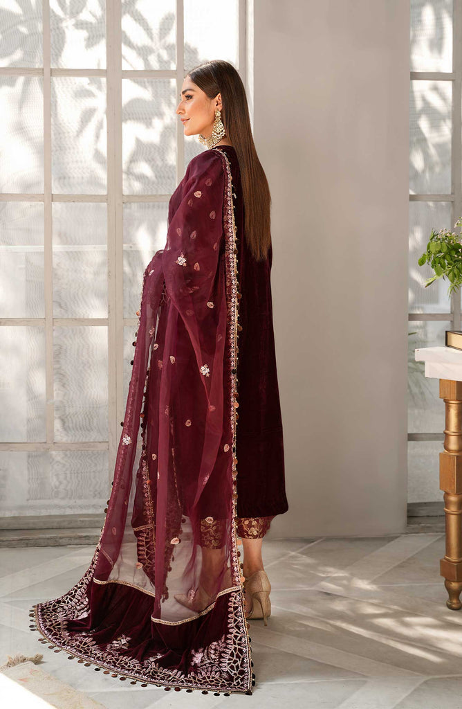 Makhmal Festive Collection Unstitched Velvet 3Pc Suit - RUBY – Onepoint