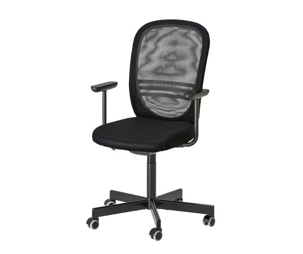 IKEA FLINTAN Office chair with FLINTAN Armrests, Black – Onepoint